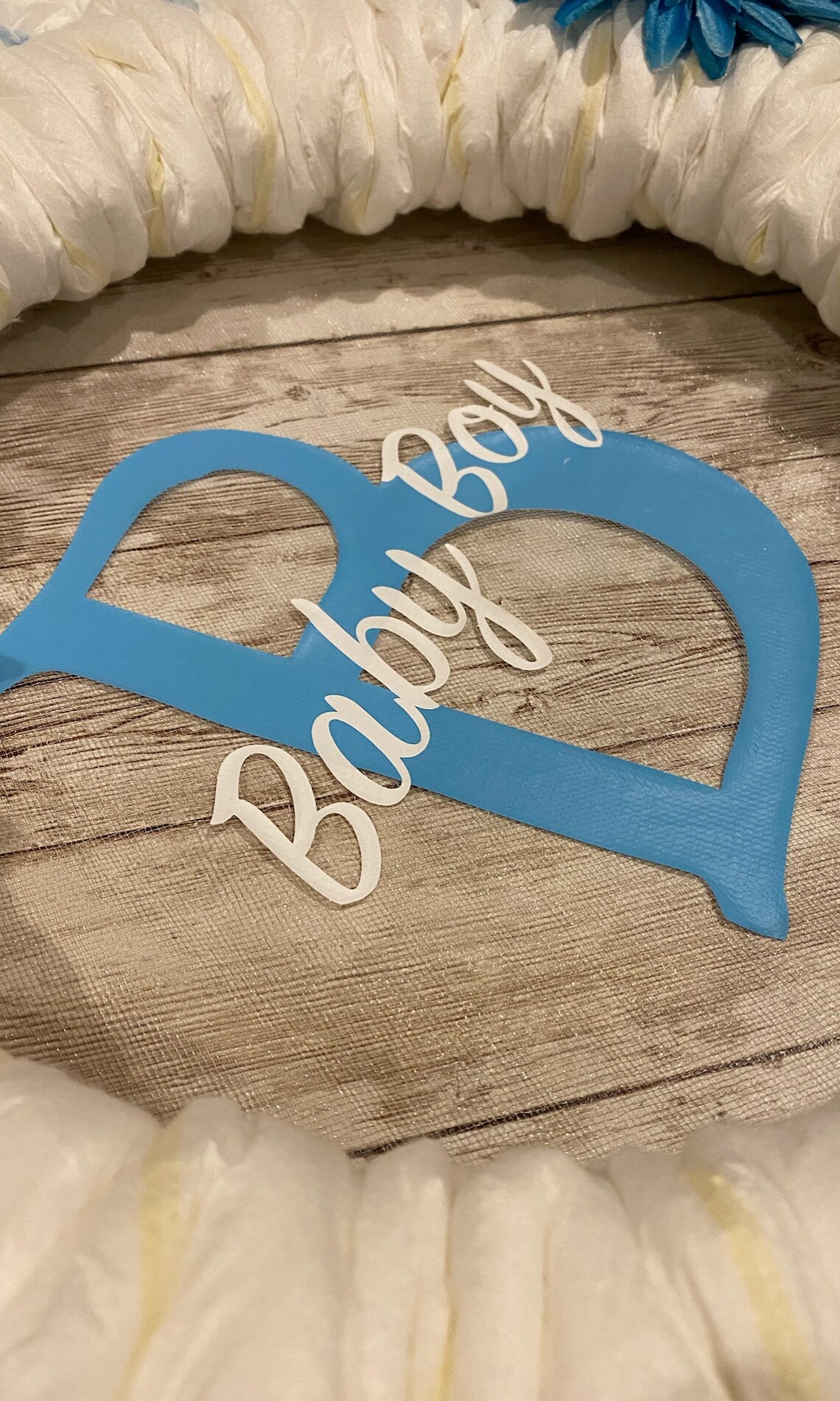 Diaper Wreath / Nursery Decor / Baby Shower Gift - Personalized ...