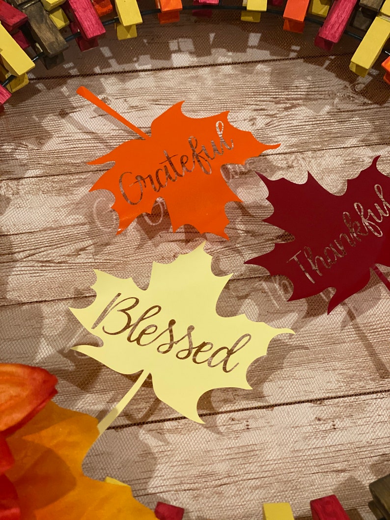 Fall Colors / Fall Leaves / Grateful Thankful Blessed - Etsy Canada