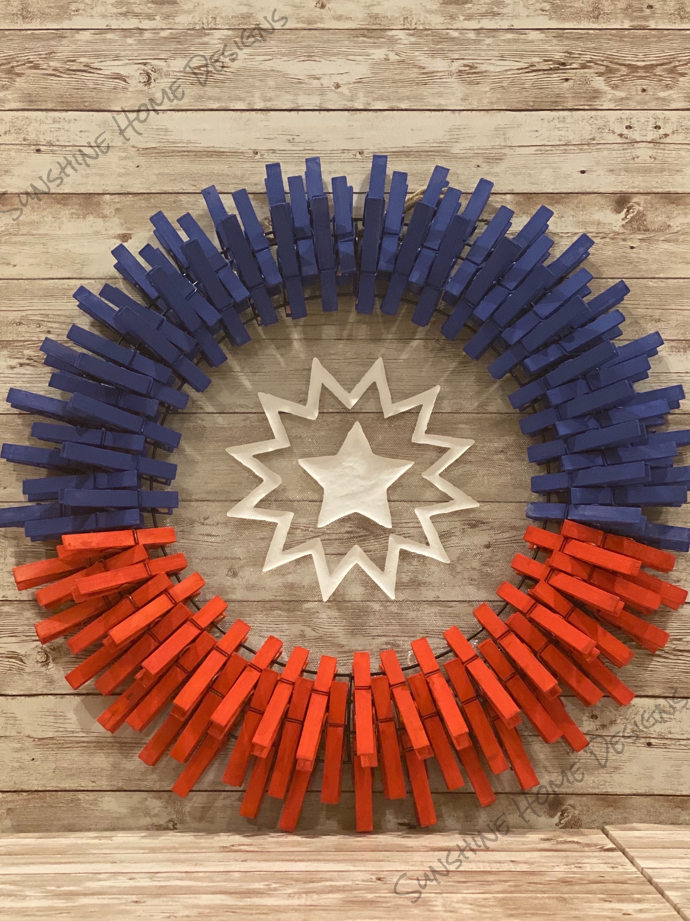 Juneteenth Flag Clothespin Wreath / Freedom Day / Front Door Wreath ...