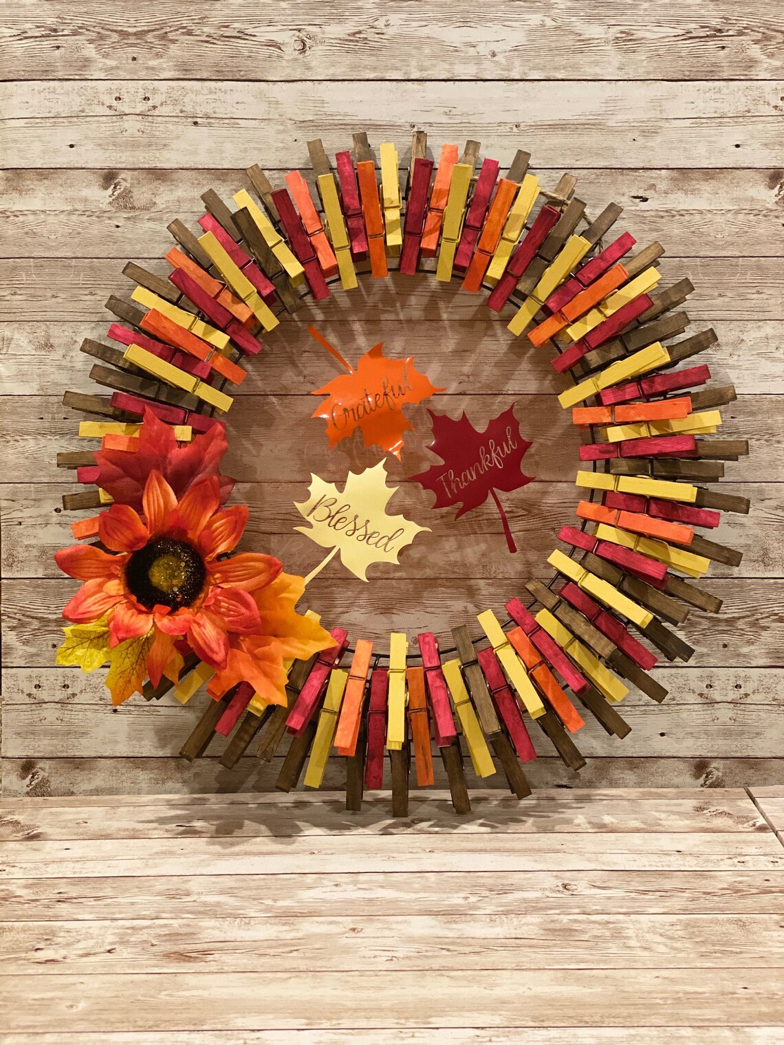 Fall Colors / Fall Leaves / Grateful, Thankful, Blessed - Clothespin ...