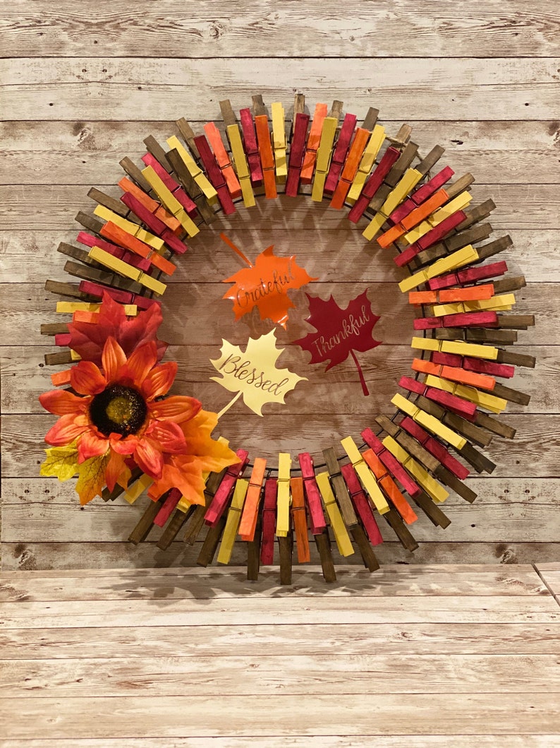 Fall Colors / Fall Leaves / Grateful Thankful Blessed - Etsy