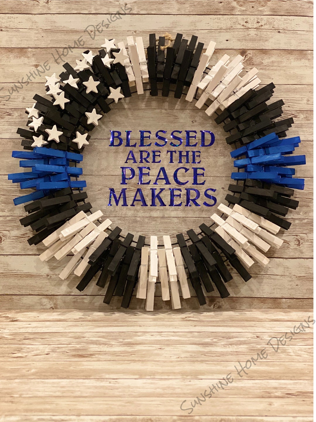 Thin Blue Line - Police, Law Enforcement, Frontline Hero Clothespin ...