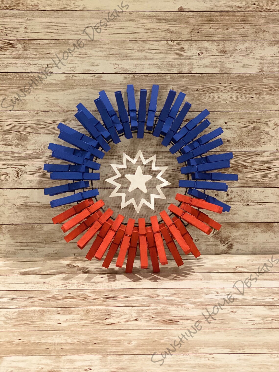 Juneteenth Flag Clothespin Wreath / Freedom Day / Front Door - Etsy