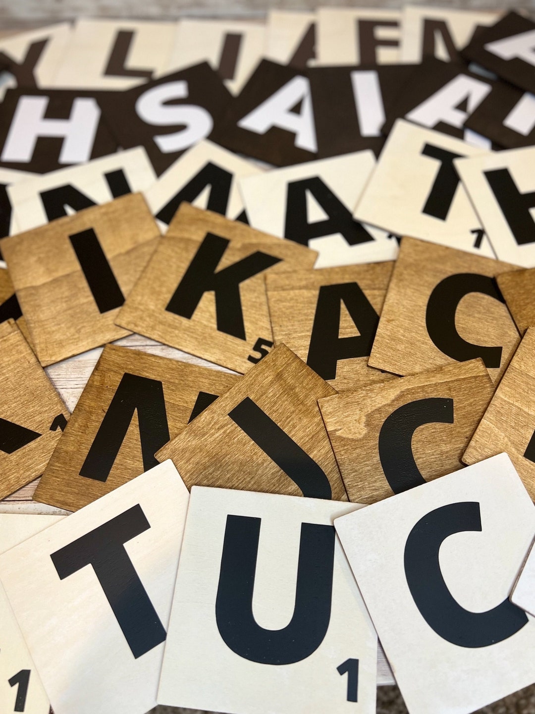 Custom 4" X 4" Wood Letter Tiles / Tiles for Wall / Scrabbled Tiles ...