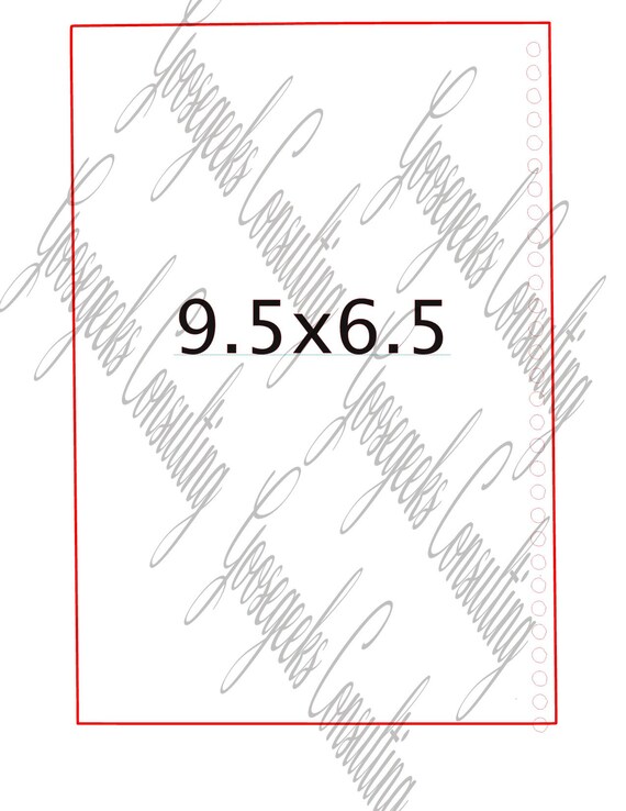 9x6.5 Notebook Template 30 Hole SVG & PDF - Etsy