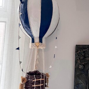 Vintage Style Hot Air Balloon Hanging Decoration. Paper Mache Hot Air ...