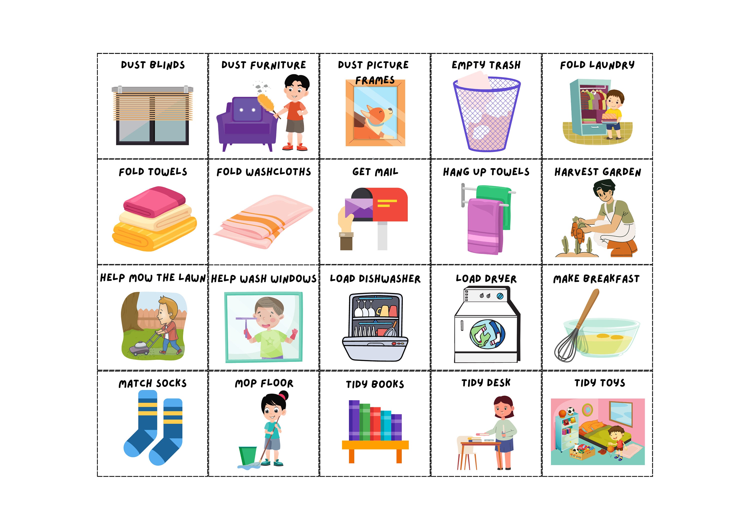 332 Daily Kids Routine Cards I Visual Schedule Cards | Toddler ...