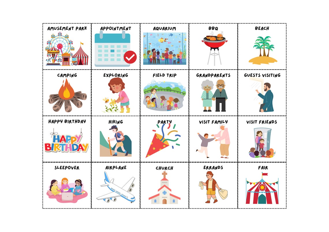 100 Daily Kids Activity Cards I Visual Activity Cards | Toddler ...