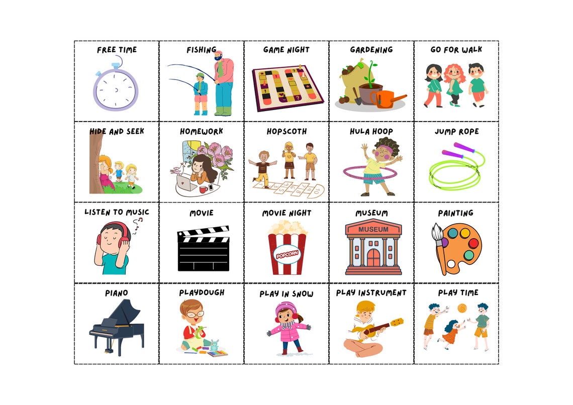 100 Daily Kids Activity Cards I Visual Activity Cards | Toddler ...