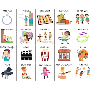100 Daily Kids Activity Cards I Visual Activity Cards | Toddler ...