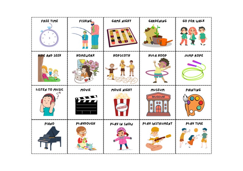 100 Daily Kids Activity Cards I Visual Activity Cards | Toddler Preschool Morning Afternoon ...