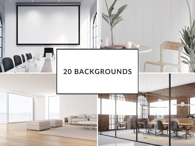 Zoom Background Virtual Meeting Backdrops Modern Office - Etsy