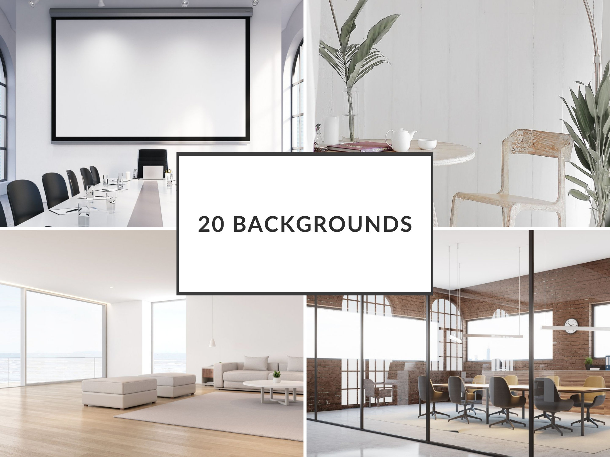 Zoom Background Virtual Meeting Backdrops Modern Office Home Office ...