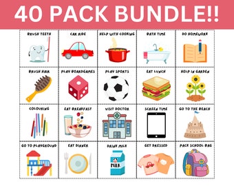 100 Daily Kids Activity Cards I Visual Activity Cards | Toddler ...