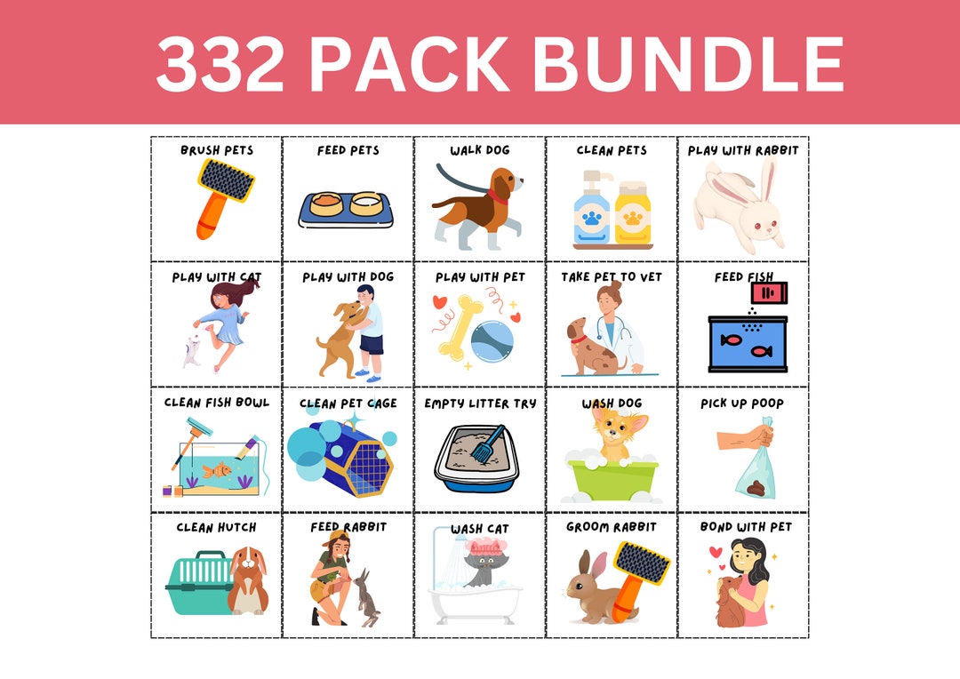 332 Daily Kids Routine Cards I Visual Schedule Cards | Toddler ...