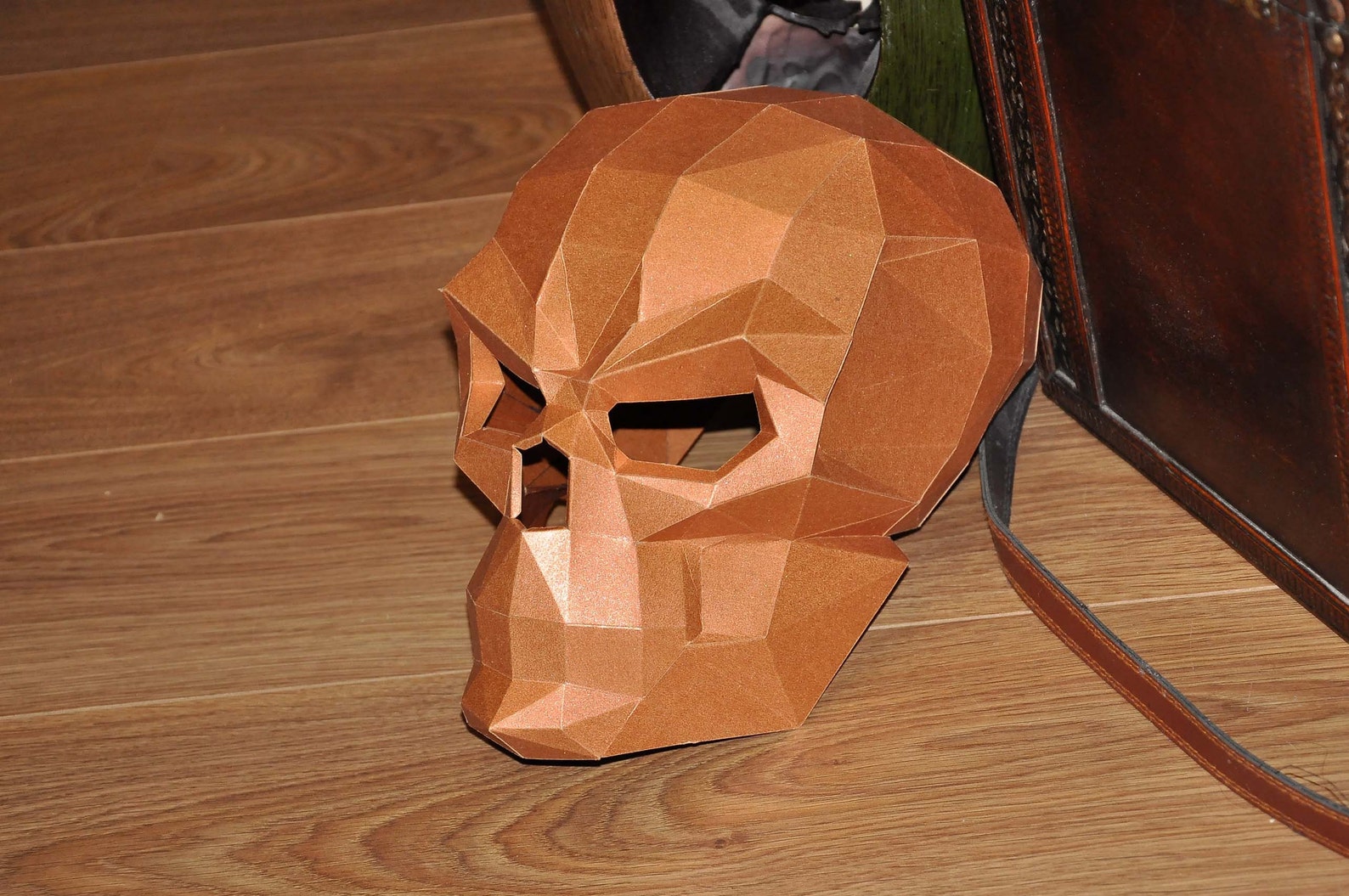 Skull head paper mask papercraft pattern PDF DIY origami | Etsy