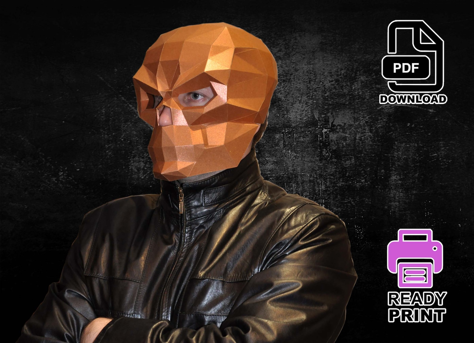 skull-head-paper-mask-papercraft-pattern-pdf-diy-origami-etsy