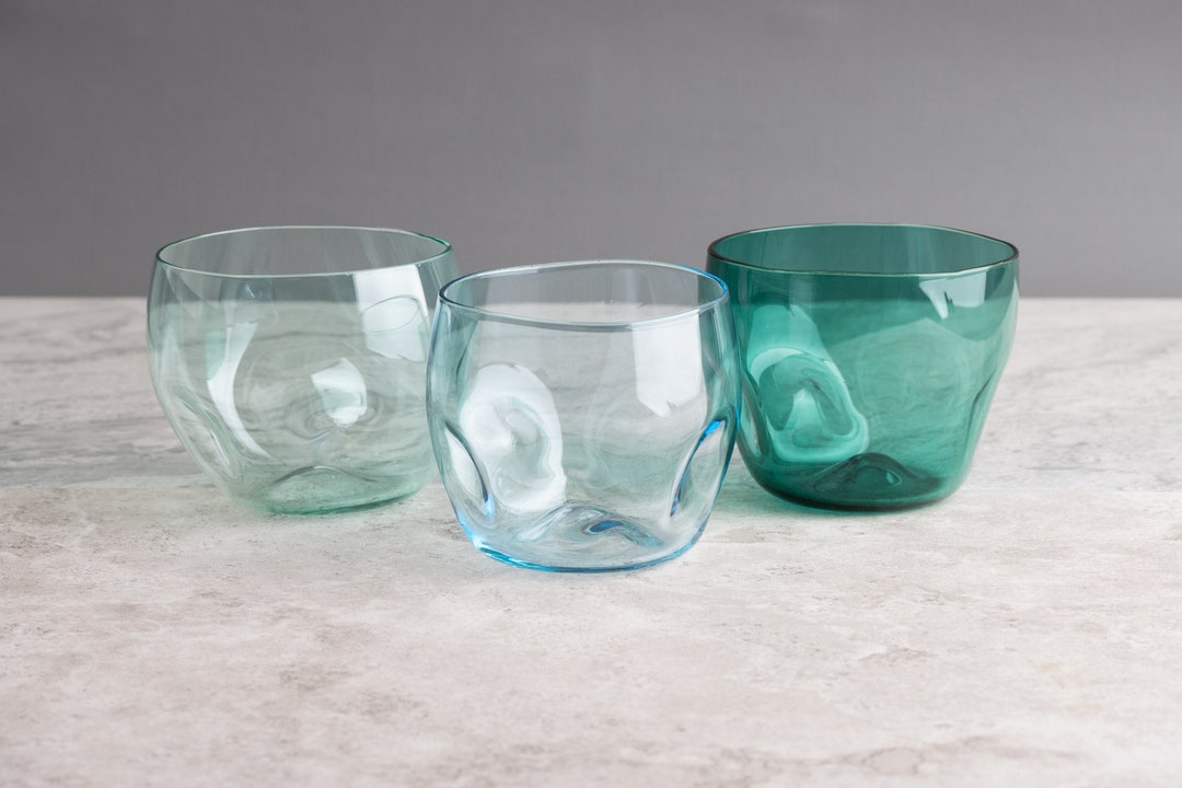 Quirky Cups - Handmade Drinking Glasses - Blue Skies - Etsy