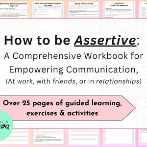Assertiveness Workbook for Building Confidence and Effective ...