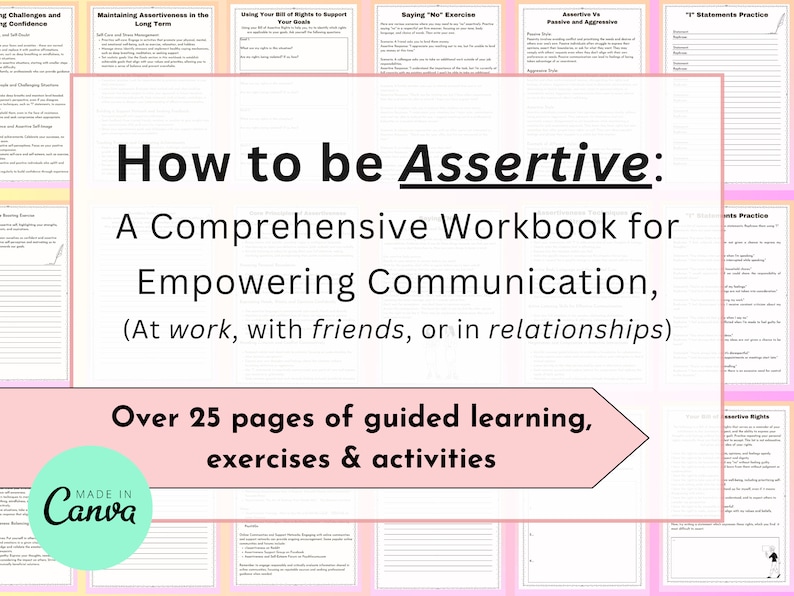 Assertiveness Workbook for Building Confidence and Effective ...