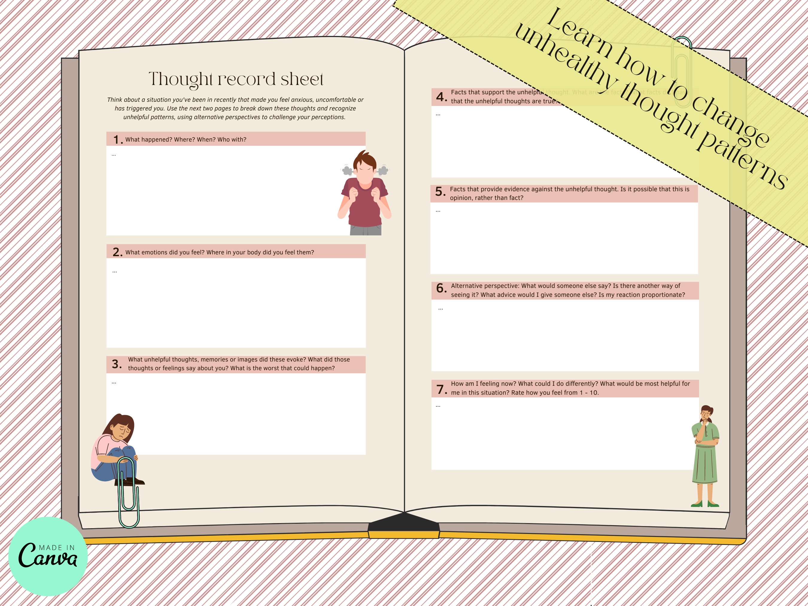 Complete CBT Anxiety Workbook for Adults and Teen Therapy Worksheet ...