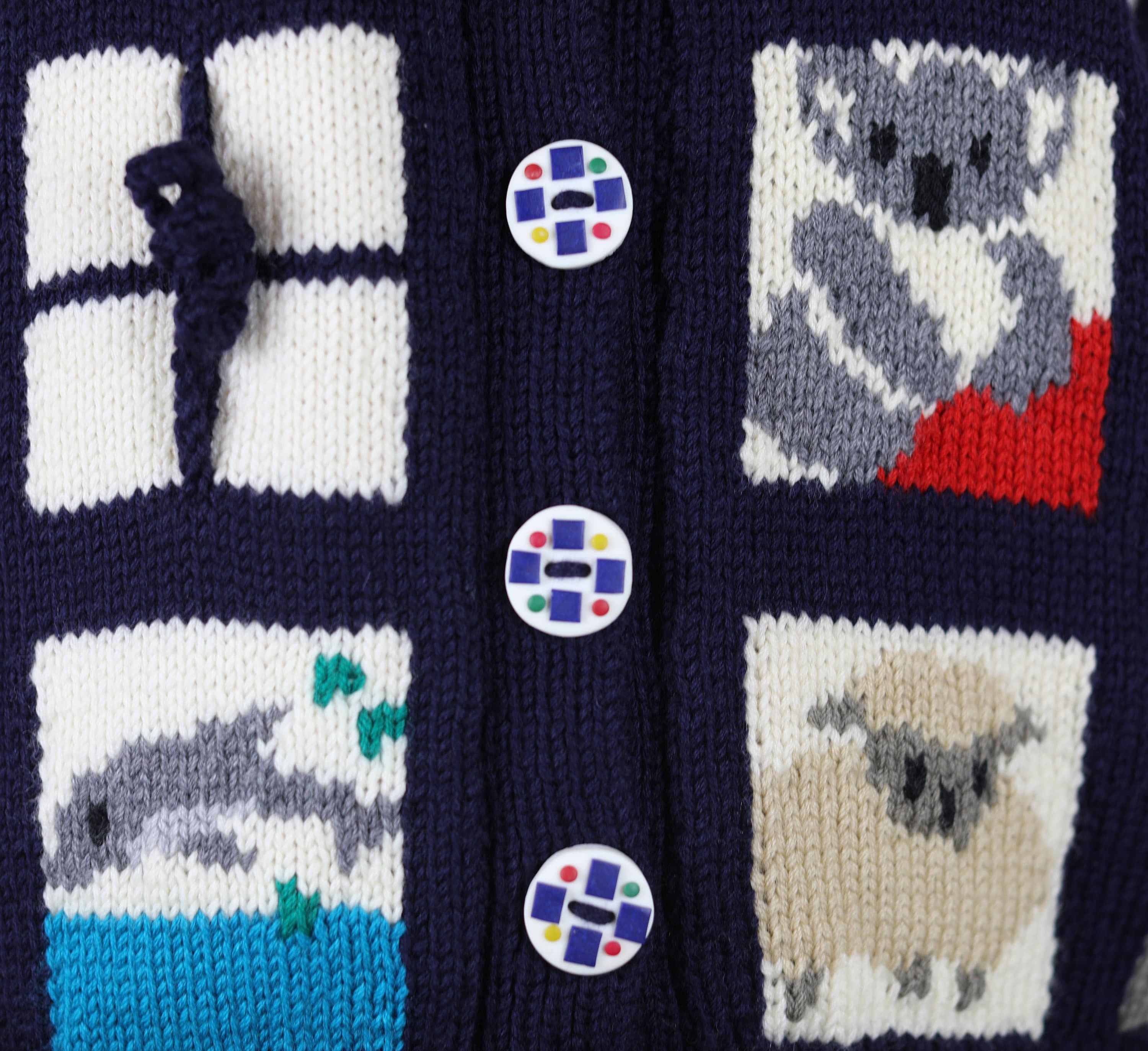 VINTAGE 80s Australian JUMPER Koala, Kangaroo, Platypus, Cockatoo ...