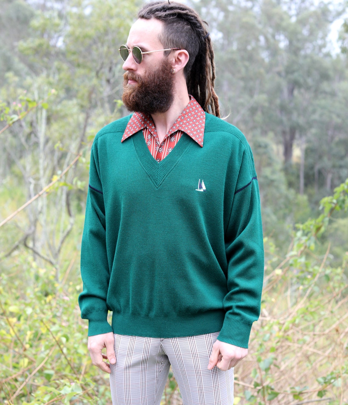 Vintage 70s Sailing Jumper 70s Green Wool Jumper 70s - Etsy UK