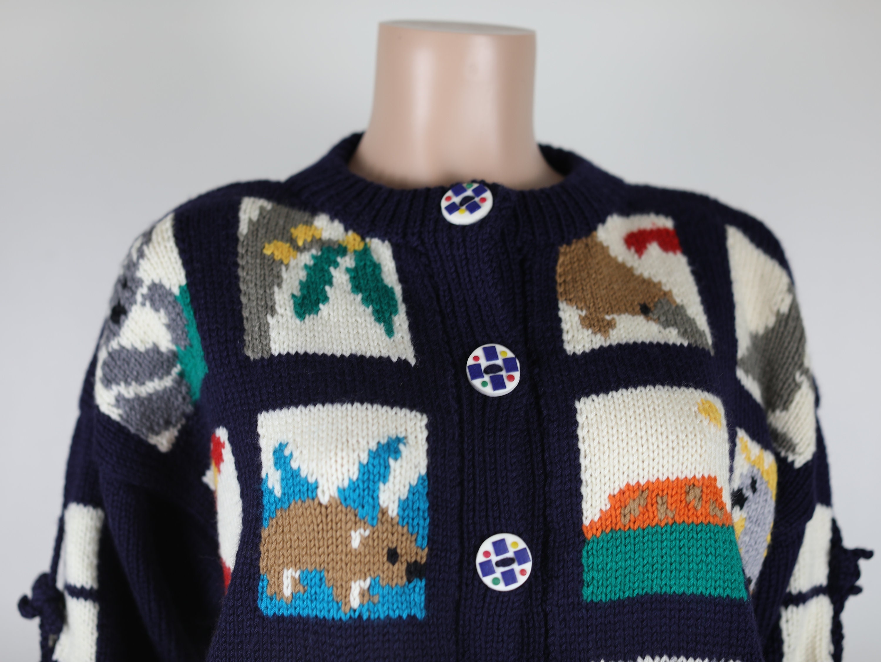 VINTAGE 80s Australian JUMPER! Koala, Kangaroo, Platypus, Cockatoo ...