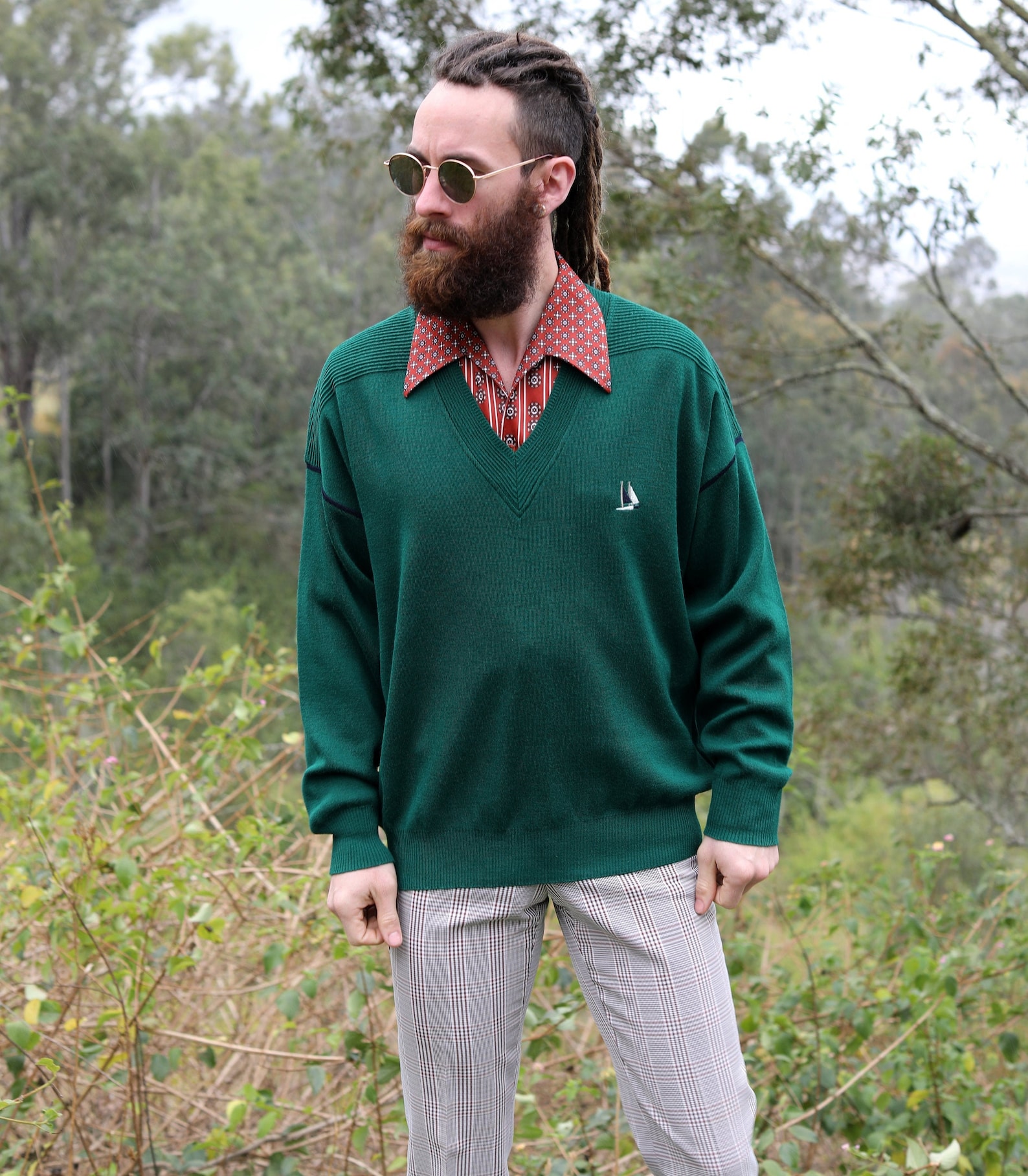Vintage 70s Sailing Jumper, 70s Green Wool Jumper, 70s Nautical Jumper ...