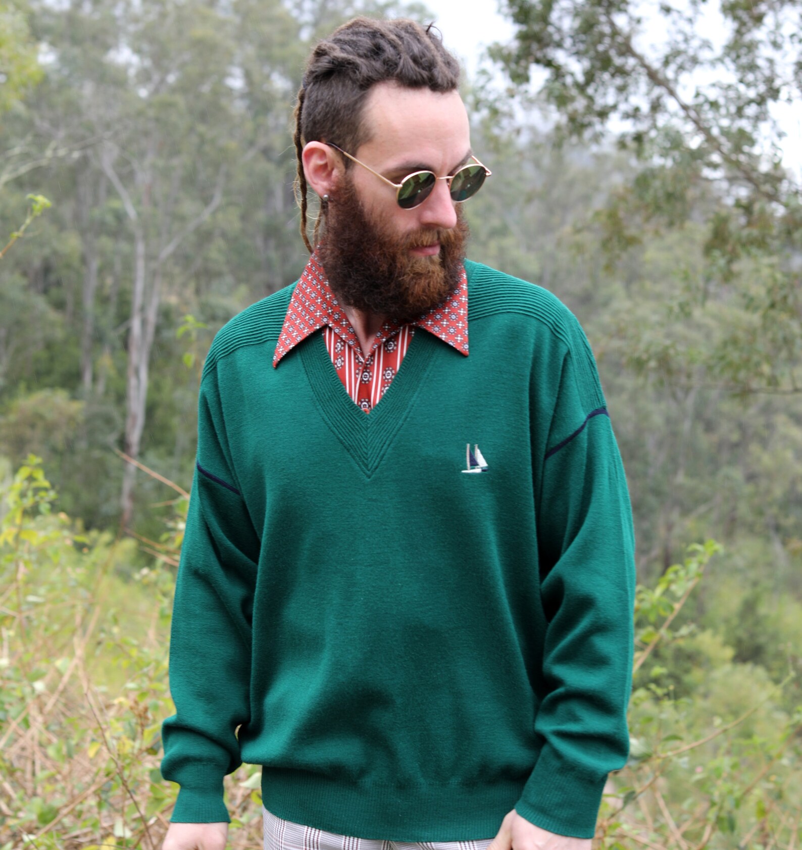 Vintage 70s Sailing Jumper, 70s Green Wool Jumper, 70s Nautical Jumper ...