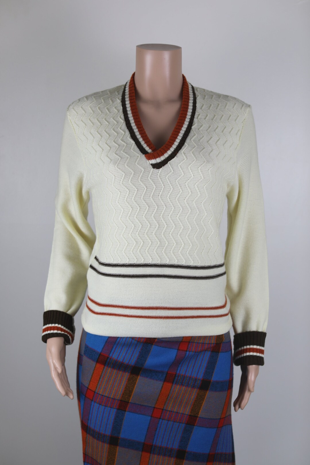 Vintage 70s Dark Academia Jumper, Vintage 70s Tennis Jumper, Vintage ...