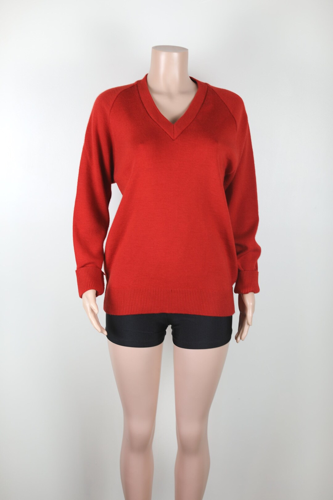 VINTAGE 70s Sailing JUMPER! 70s Red Sailing Knit, 70s Knit Jumper, Size ...