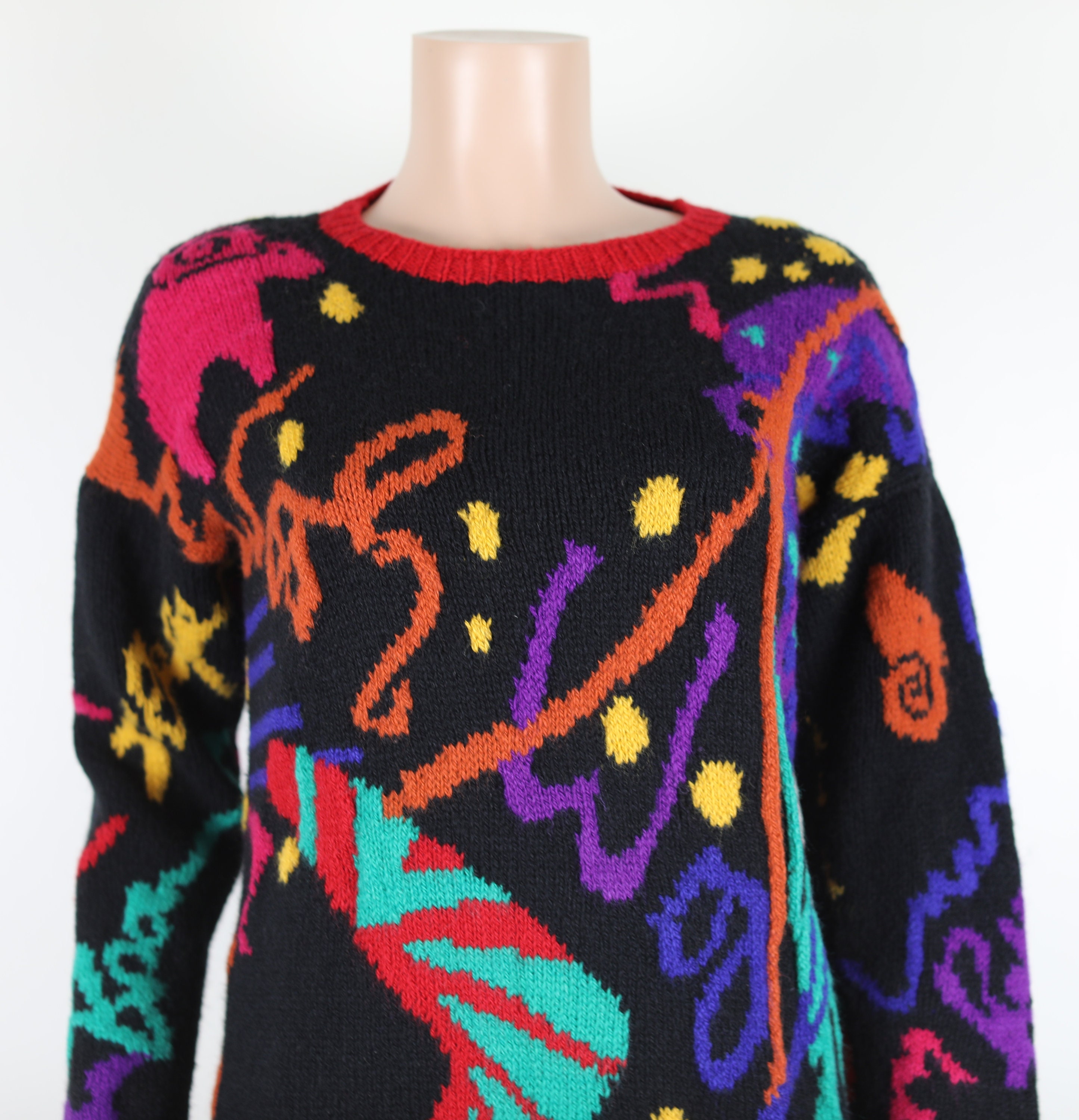 Vintage 80s JENNY KEE Jumper, Hand Knitted Jumper, Size 14 Australian ...