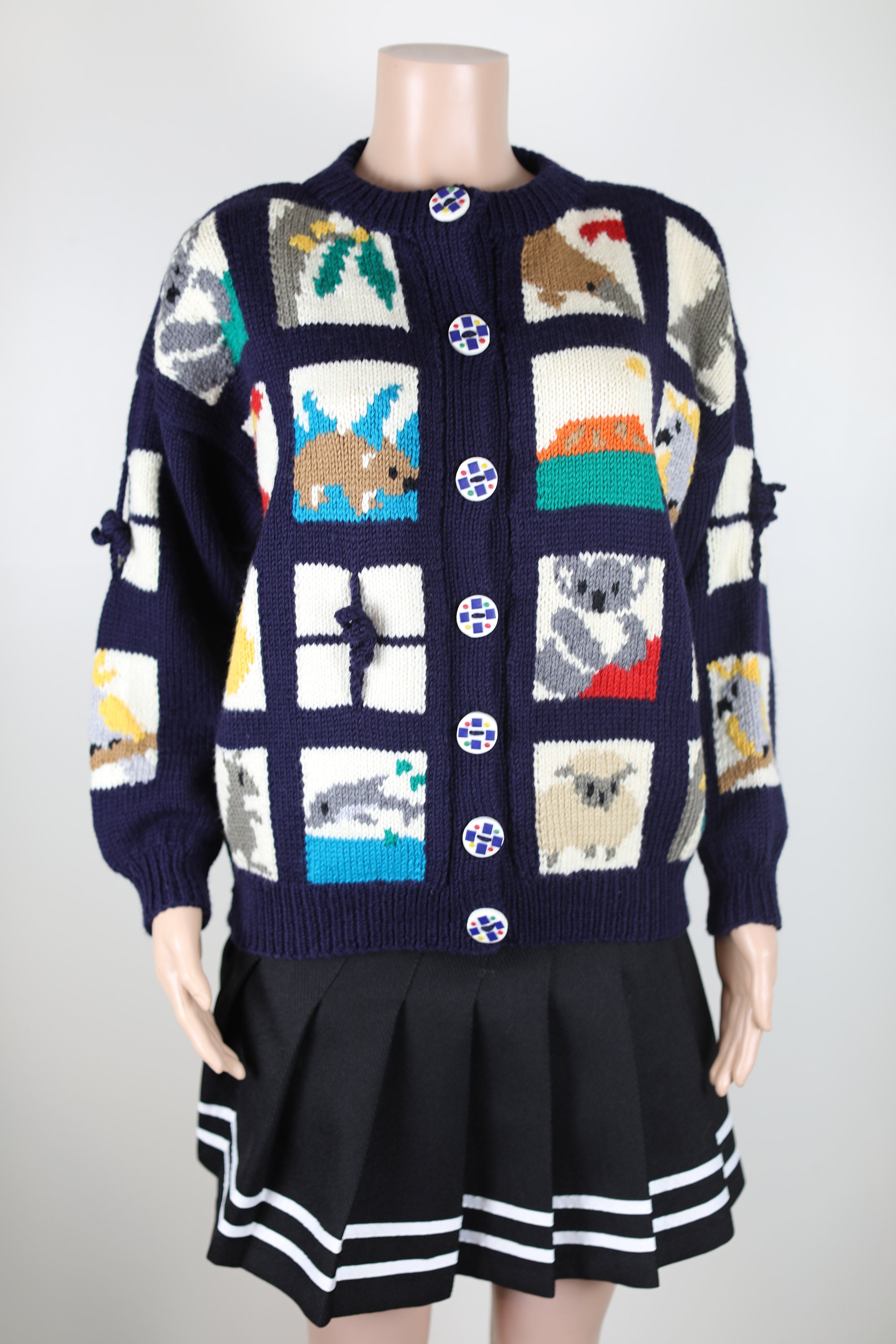 VINTAGE 80s Australian JUMPER! Koala, Kangaroo, Platypus, Cockatoo ...