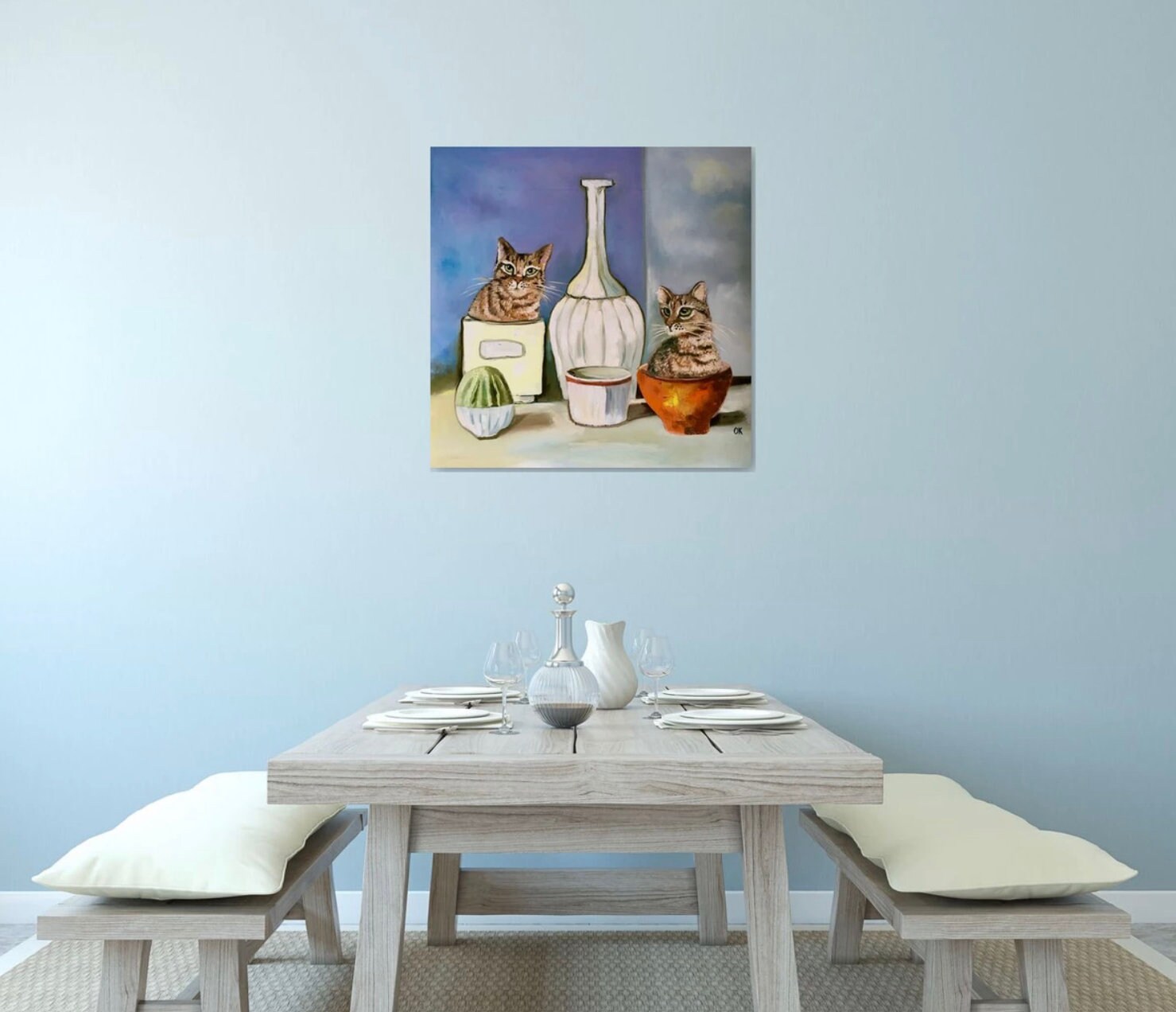 Two Cats into Giorgio Morandi bottles and pots - Etsy 日本