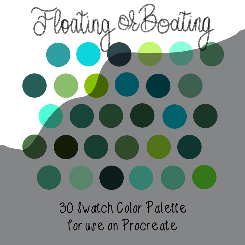 Floating or Boating Color Palette for Procreate - Etsy