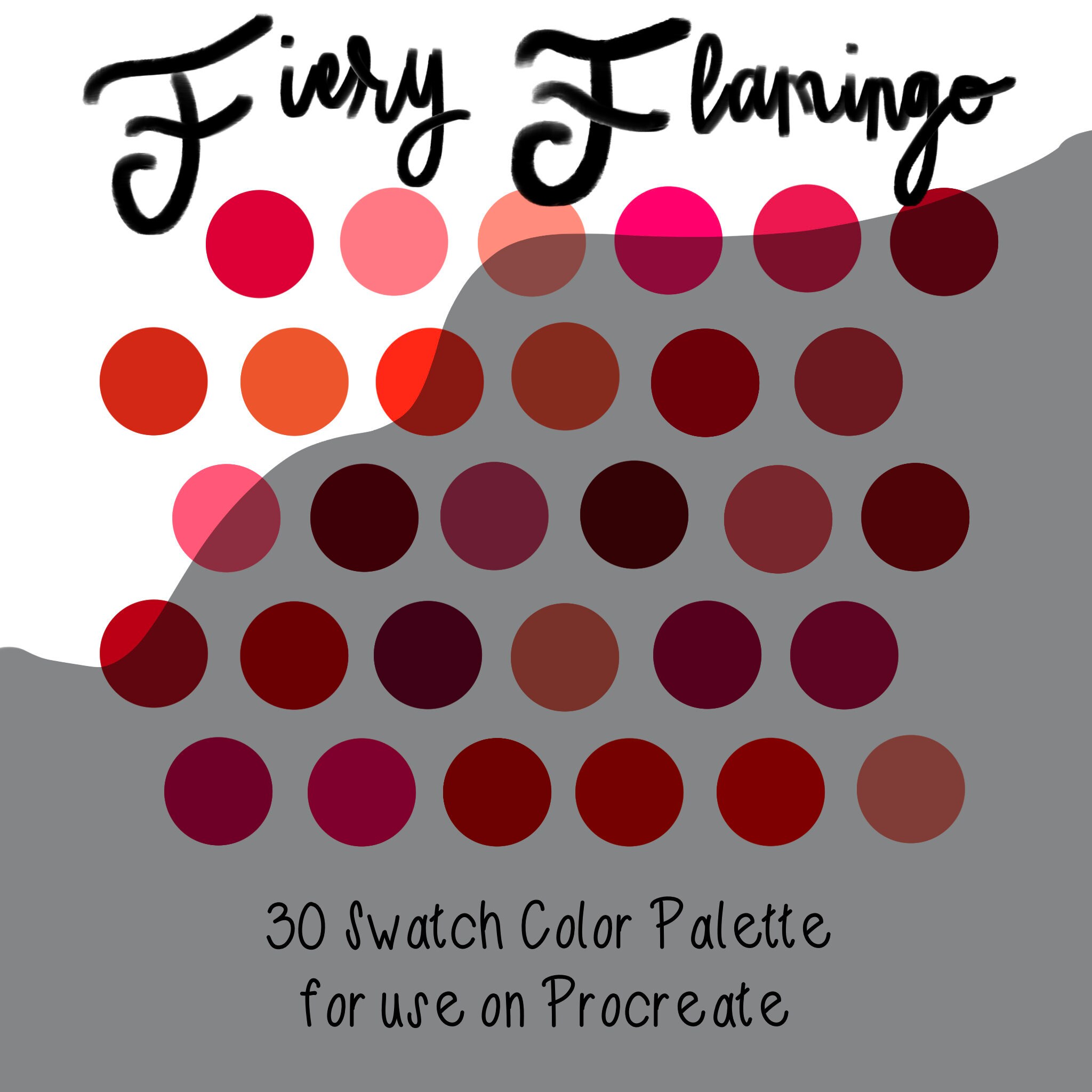 Fiery Flamingo Color Palette for Procreate - Etsy