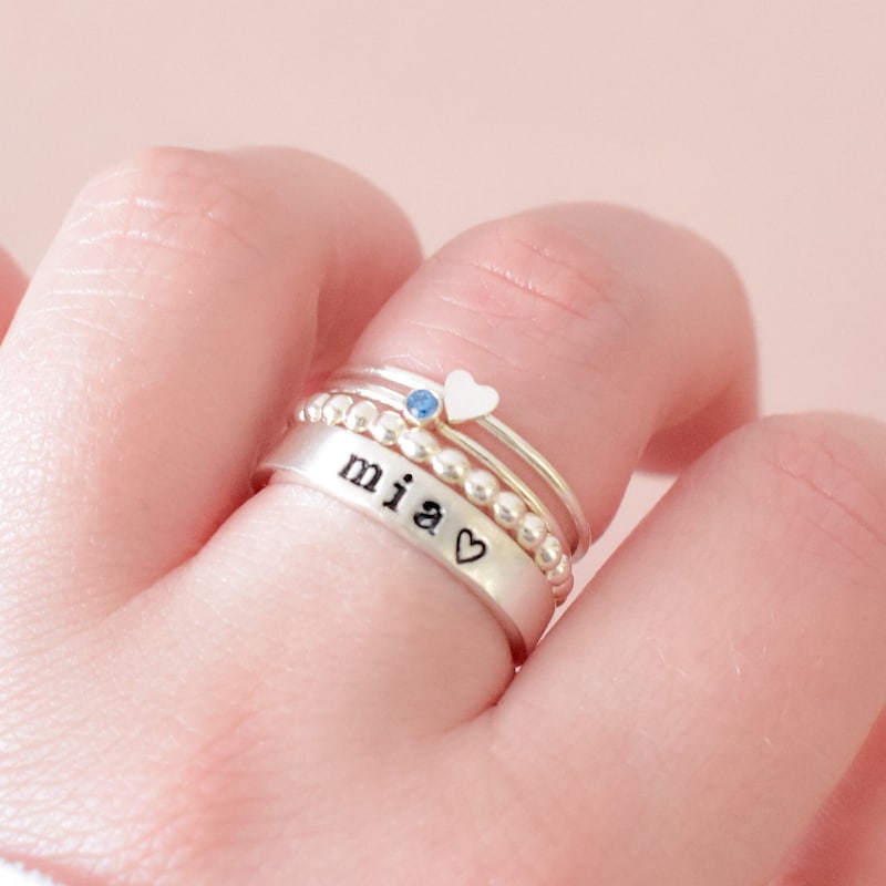 Stackable Mothers Rings - Etsy