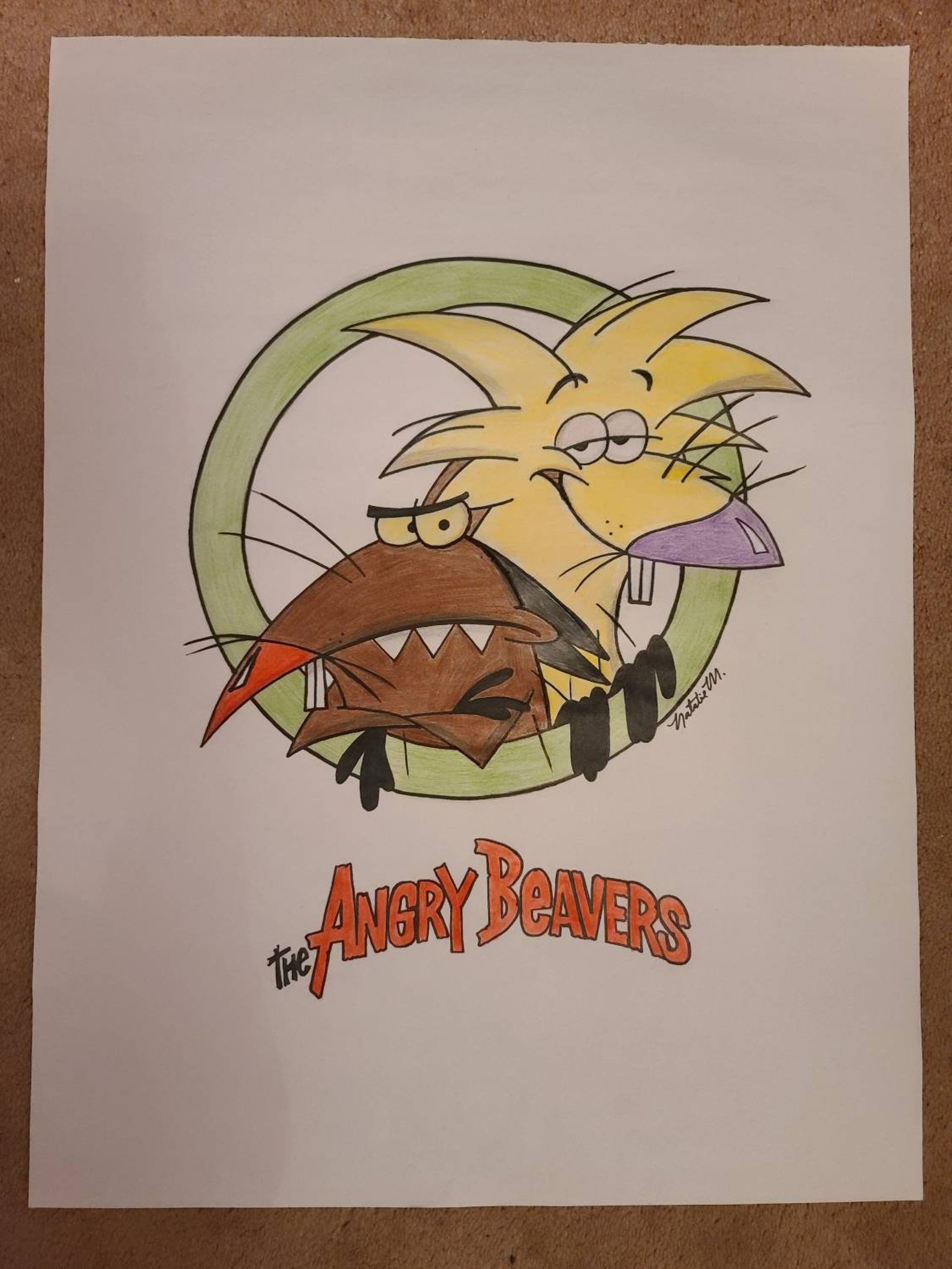 Nickelodeon's the Angry Beavers Drawing/rendering/artwork - Etsy