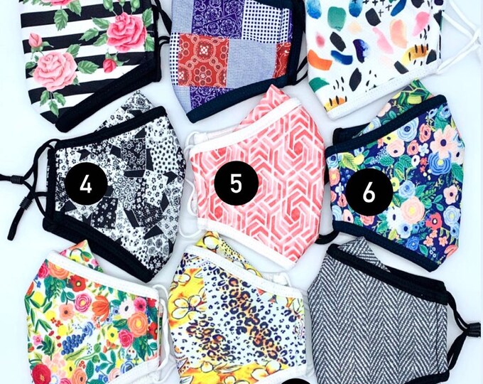 Custom Multi-pack Face Masks Mix & Match Adjustable / Select Your Own ...