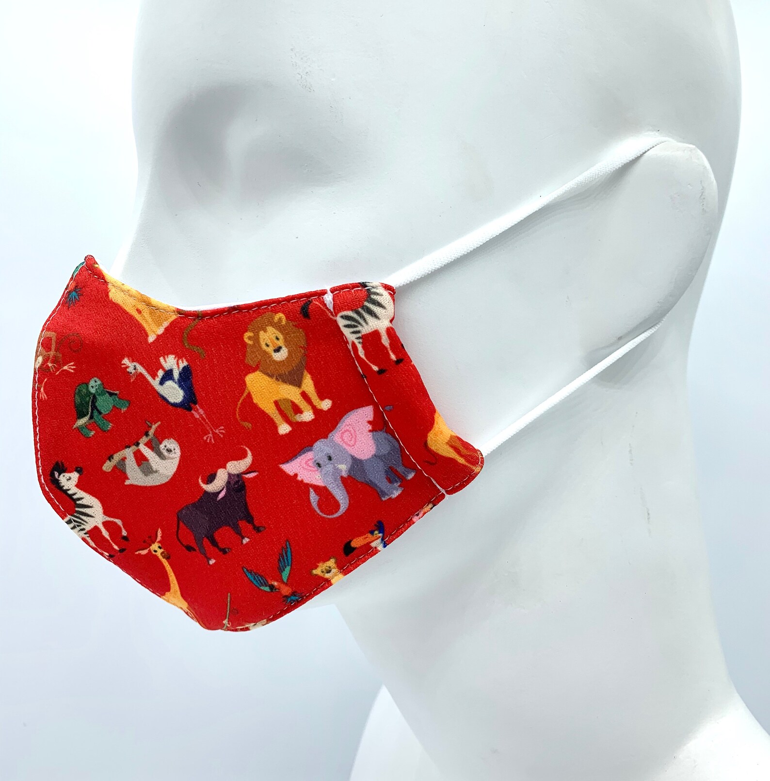 5-pack Safari Animals Face Masks / Kids Fabric Face Mask / - Etsy