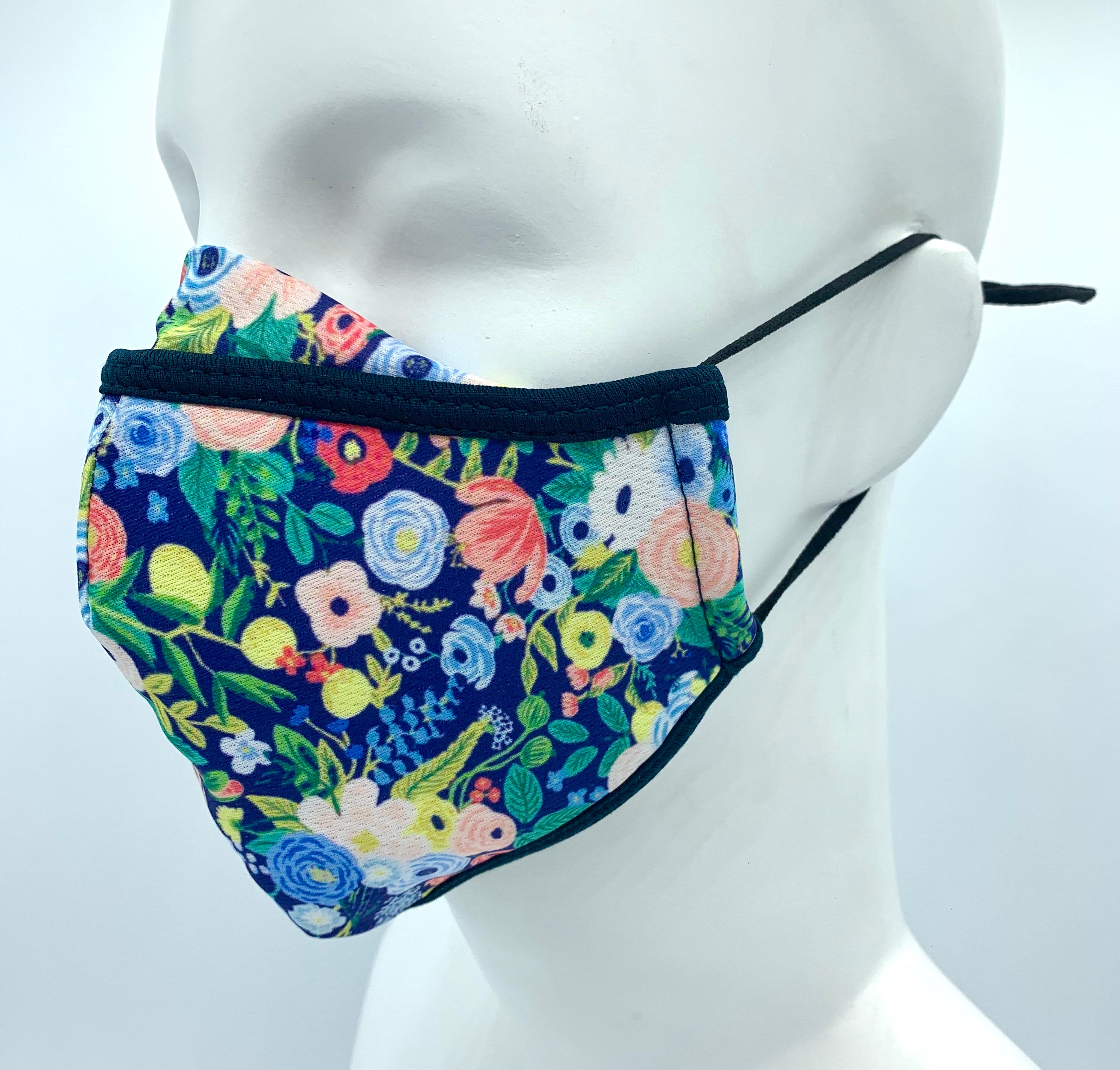 Garden Floral Face Masks With Adjustable Loops / Adult Fabric - Etsy