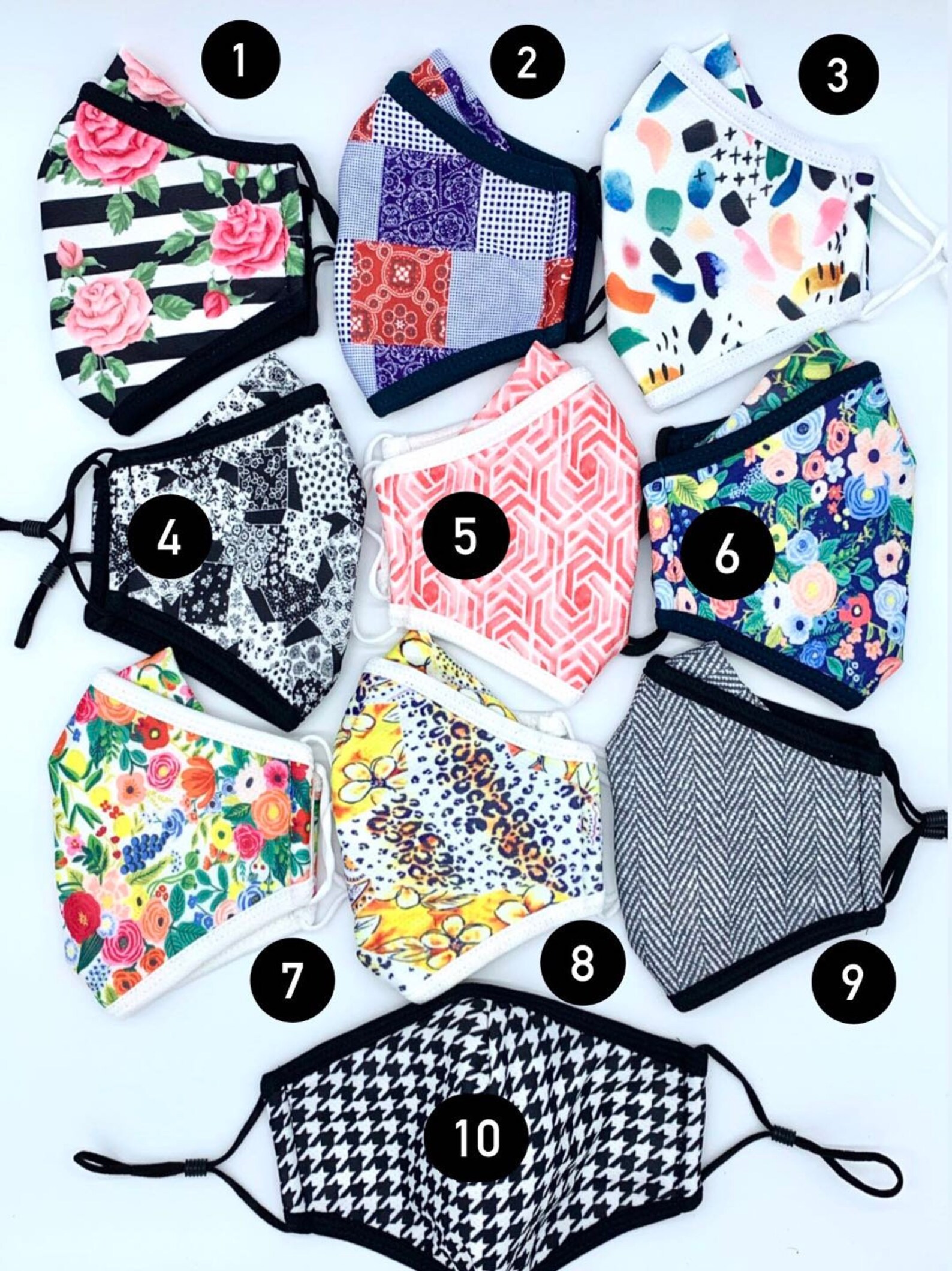 Custom Multi-pack Face Masks Mix & Match Adjustable / Select - Etsy