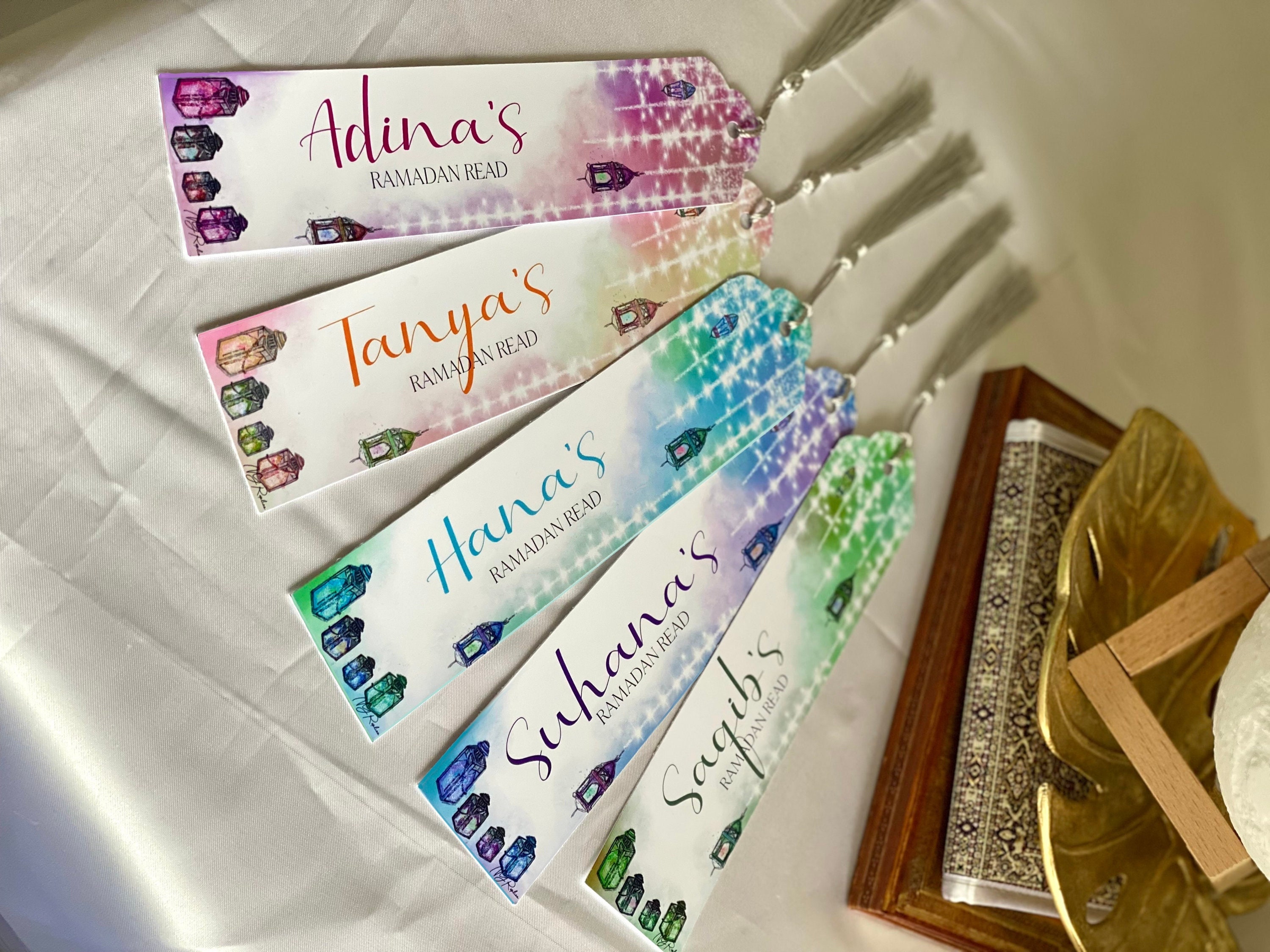 EID/ RAMADAN BOOKMARKS Personalised With Tassels- Nyreplica Gifts ...