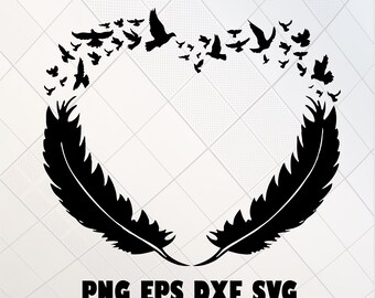 Feathers svg | Etsy