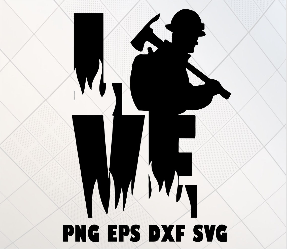 Firefighter Svg Love Svg Husband Svg Fireman Svg Fire Dept - Etsy