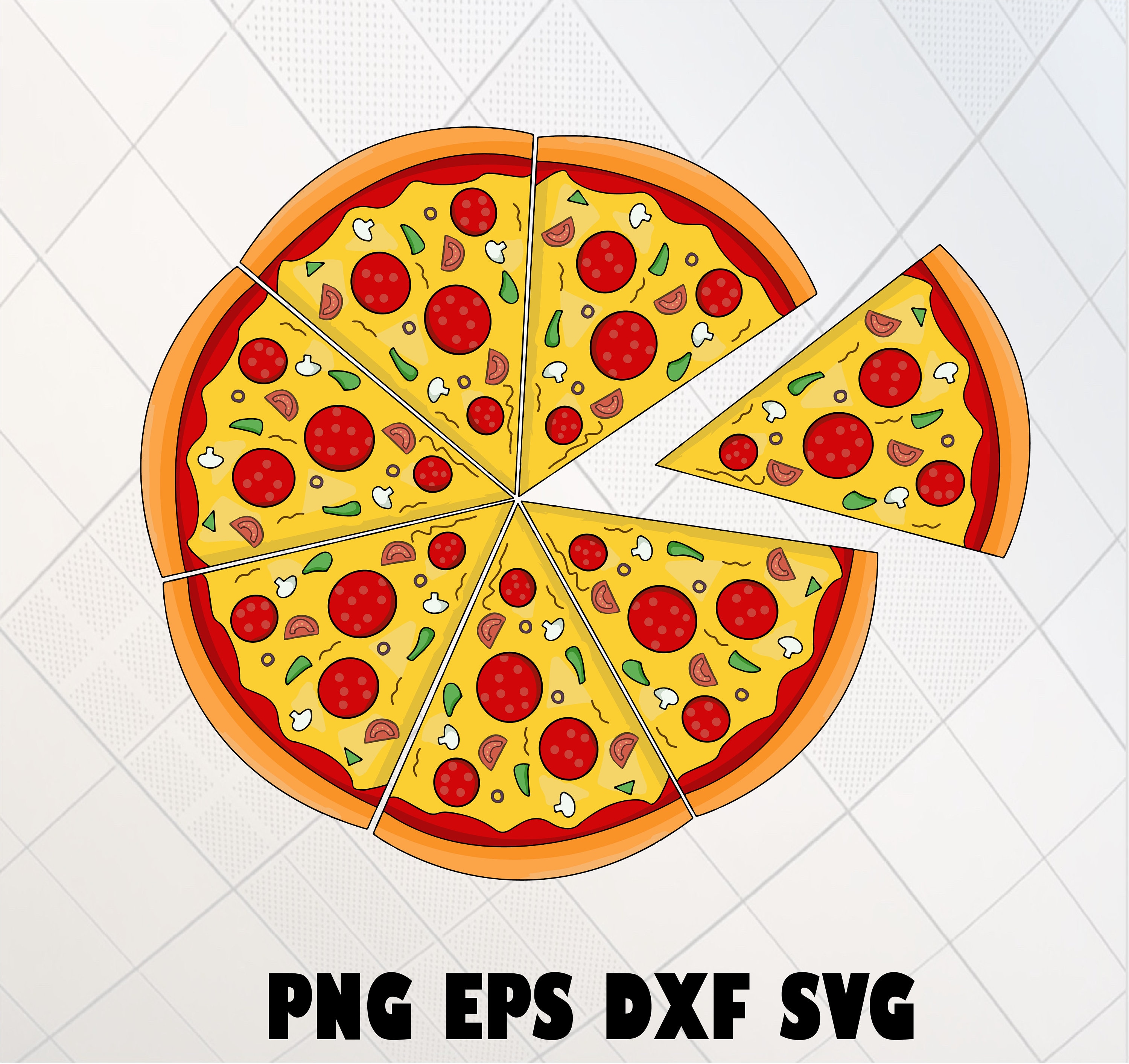 Pizza Slice Svg Pizza Vector Pizza Clipart Pizza Cricut Etsy Images