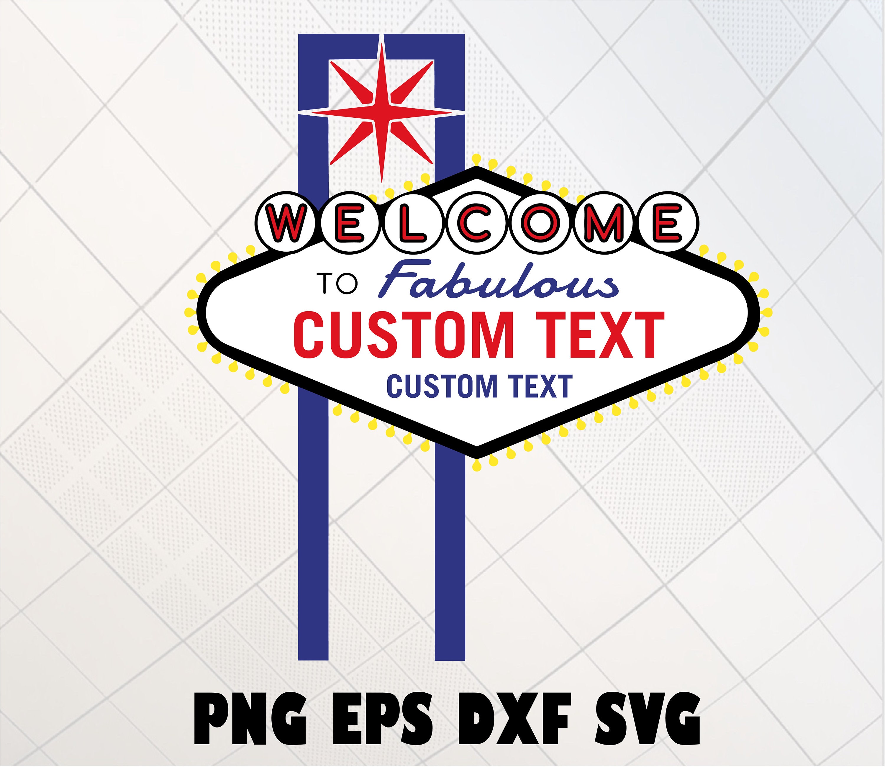 Welcome to Fabulous Svg CUSTOM TEXT Svg City Sign Svg Las - Etsy