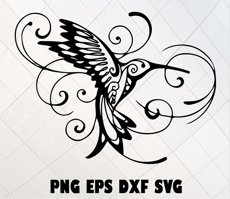 Colibri svg oiseau svg nature svg silhouette colibri fleur - Etsy France