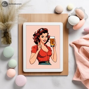 Pin up Girl Svg, Beer Svg, Pub Svg, Beer Lover Svg, Alcohol Svg, Pin up ...